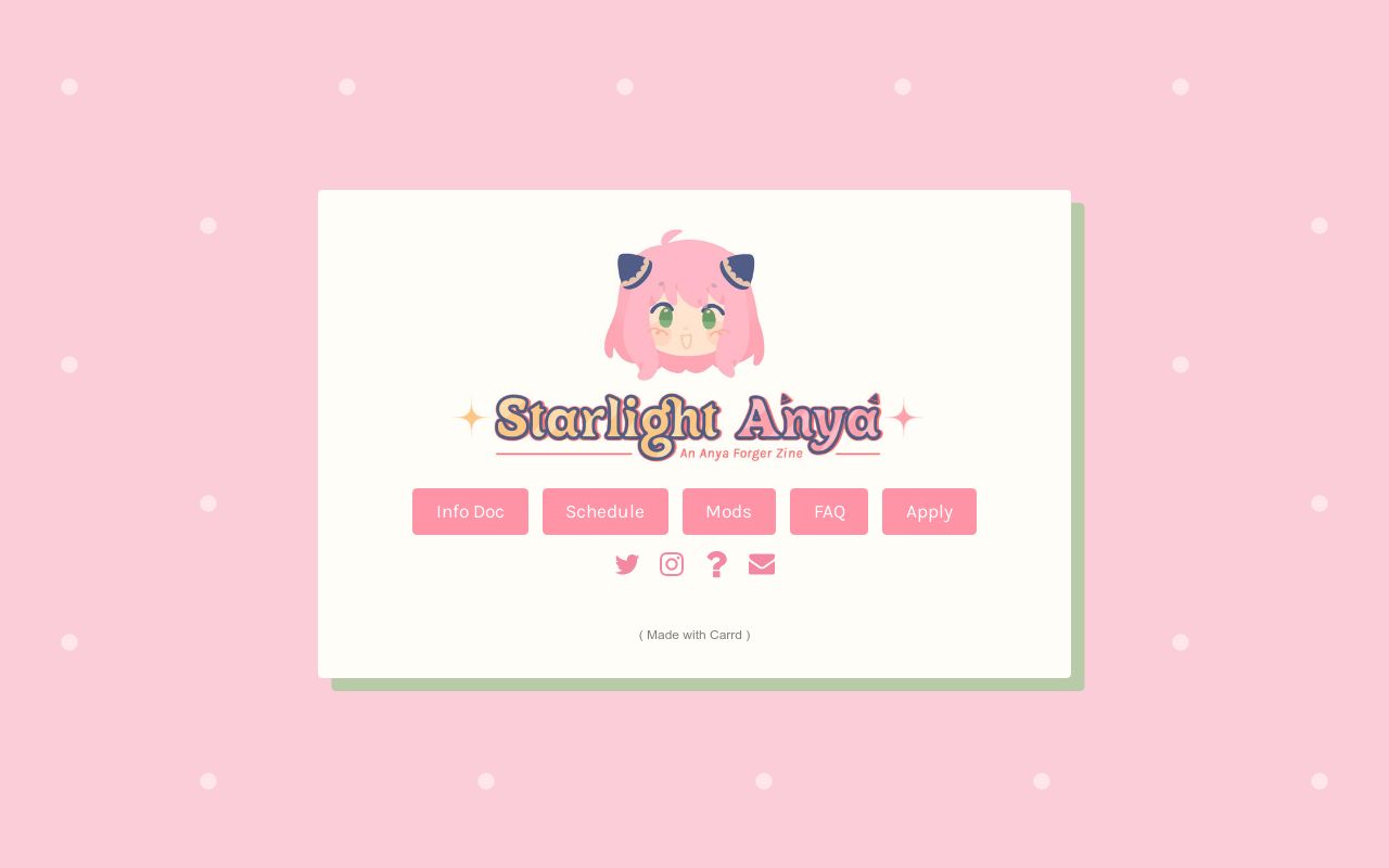Starlight Anya Zine